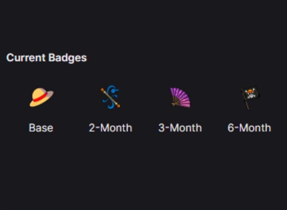 One Piece Anime Themed Sub Badges for Twitch & Kick - Etsy