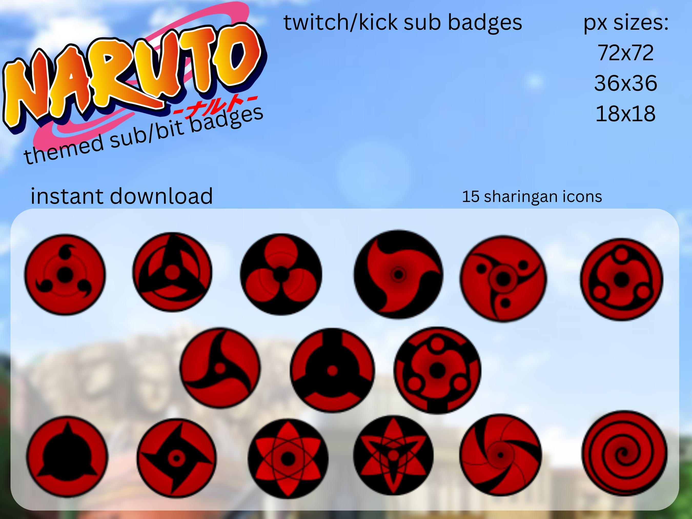 Anime Themed Sub/bit Badges for Twitch/kick - Etsy