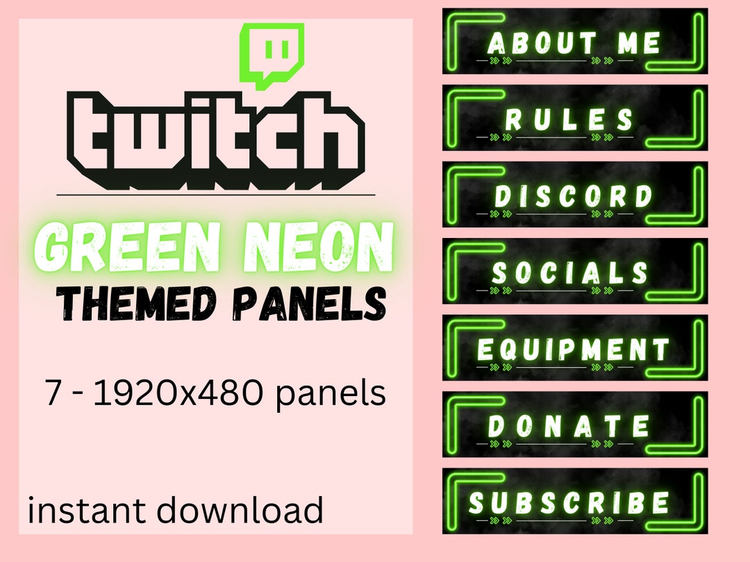 Neon Green Twitch Layout - Etsy