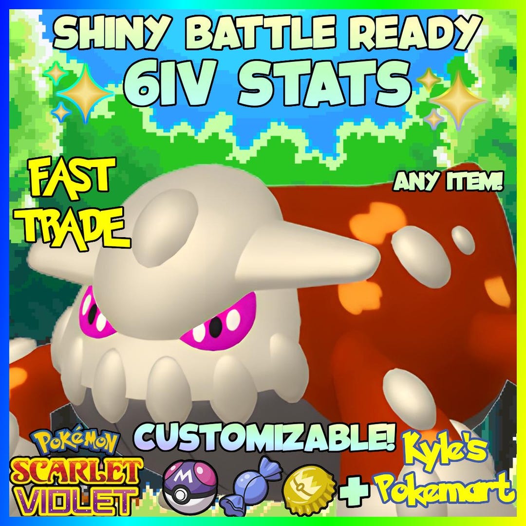 Shiny 6IV Heatran EV'D Pokemon Scarlet Violet SV Competitive Set Battle ...