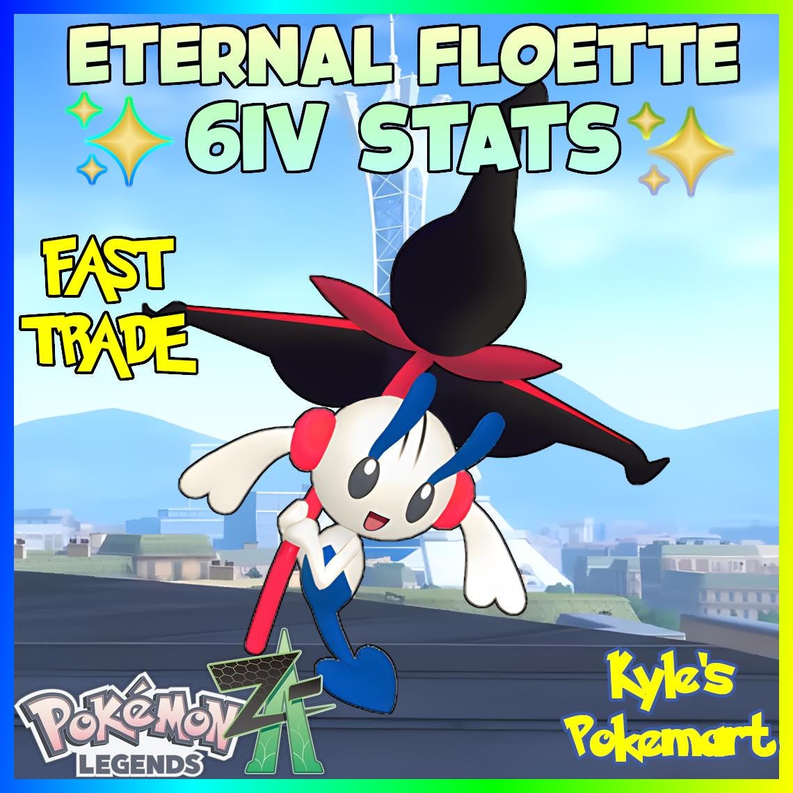 6IV Eternal Floette EV'D Pokemon Legends Z-A (pokemon Legends ZA ...