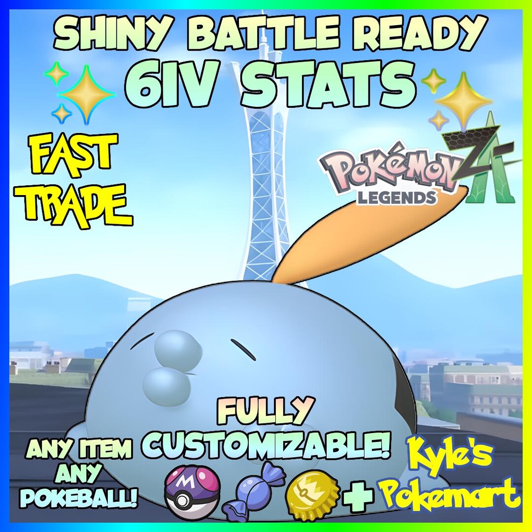 Shiny 6IV Gulpin EV'D Pokemon Legends Z-A (Pokemon Legends ZA ...
