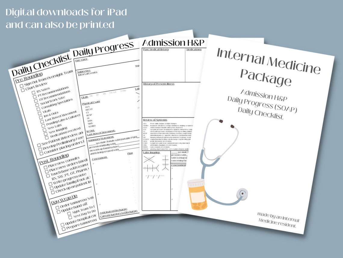 Internal Medicine Clinical Templates: Admission H&P (history and ...