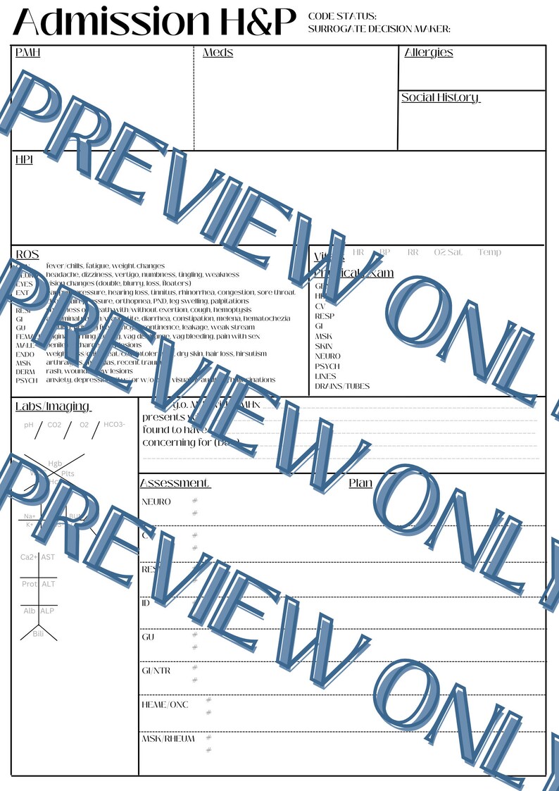 Medical ICU Clinical Templates: Admission H&P (history and Physical ... Medical ICU Clinical Templates: Admission H&P (history and Physical ...