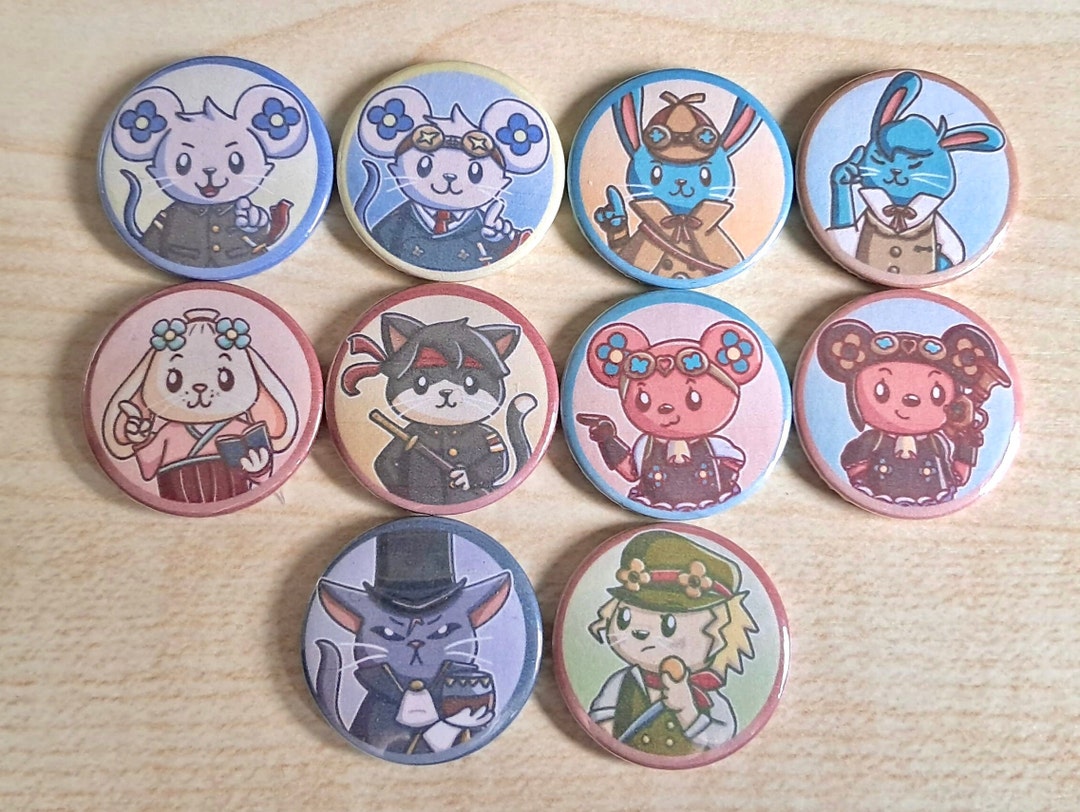 Great Ace Attorney DGS Animal Mascots Hand-drawn Handmade - Etsy UK