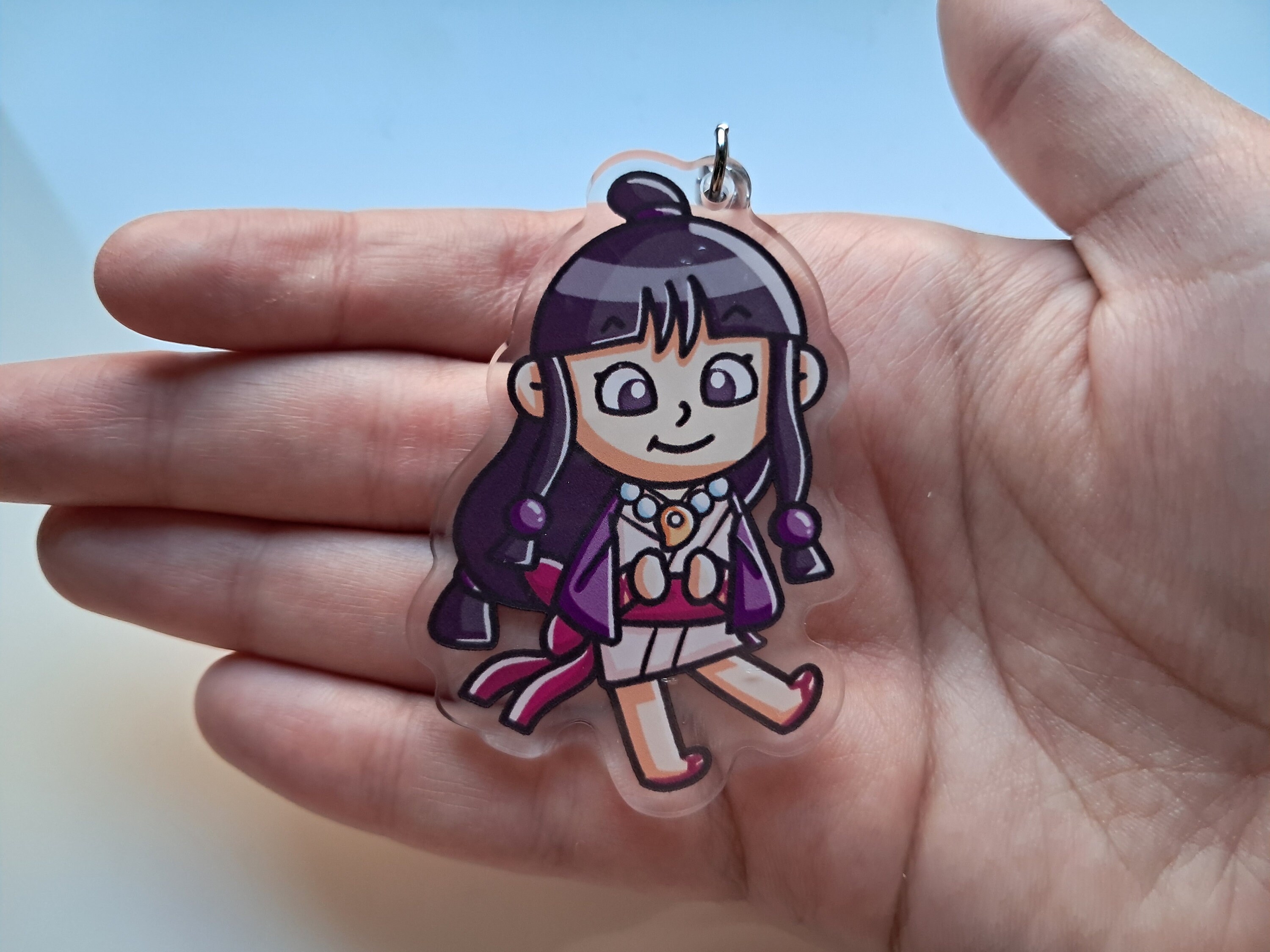 Maya Fey Ace Attorney Trilogy Hand-drawn Acrylic Keychain - Etsy UK