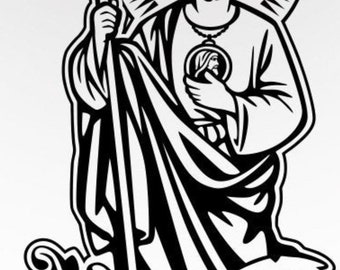 San Judas Car Sticker - Etsy