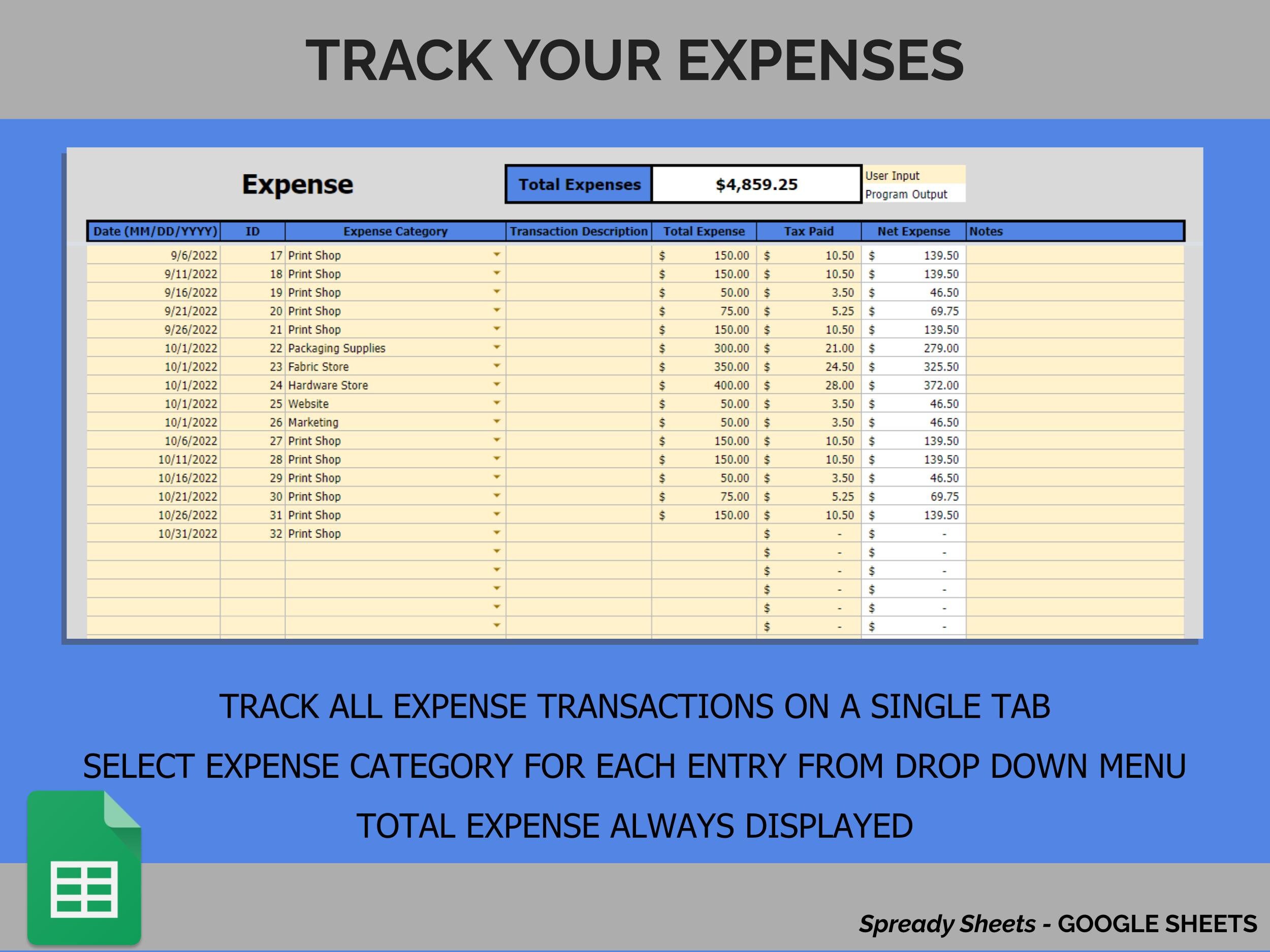 Simple Bookkeeping Template Bookkeeping Spreadsheet Accounting ...