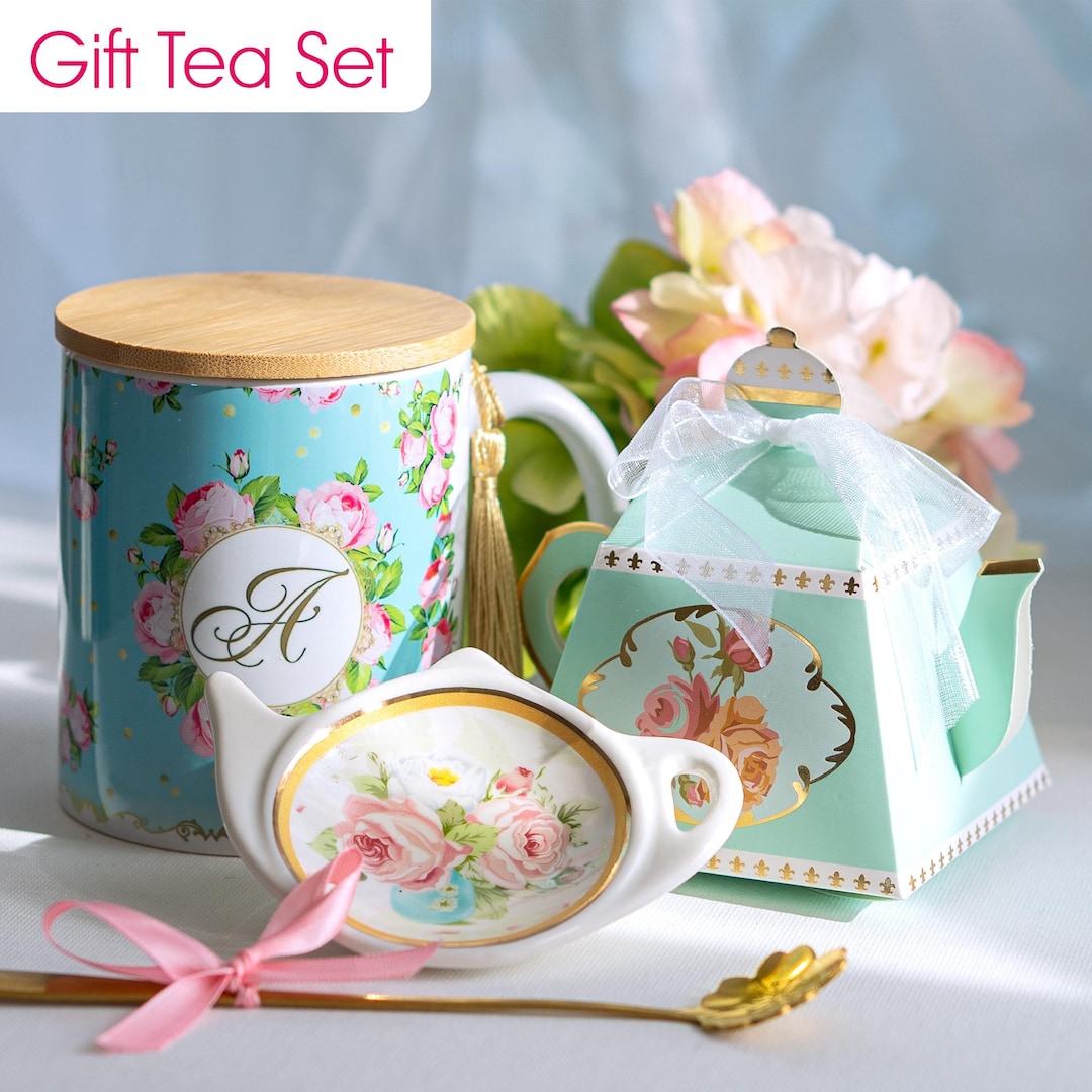 Tea Lover Gift Set Ceramic Gift for Sister or Coworker High Tea Party ...