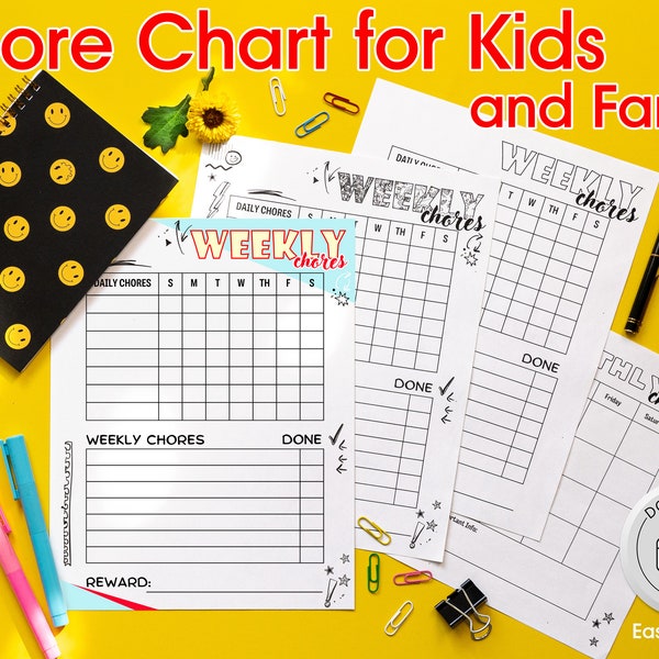 Teen Chore Chart - Etsy