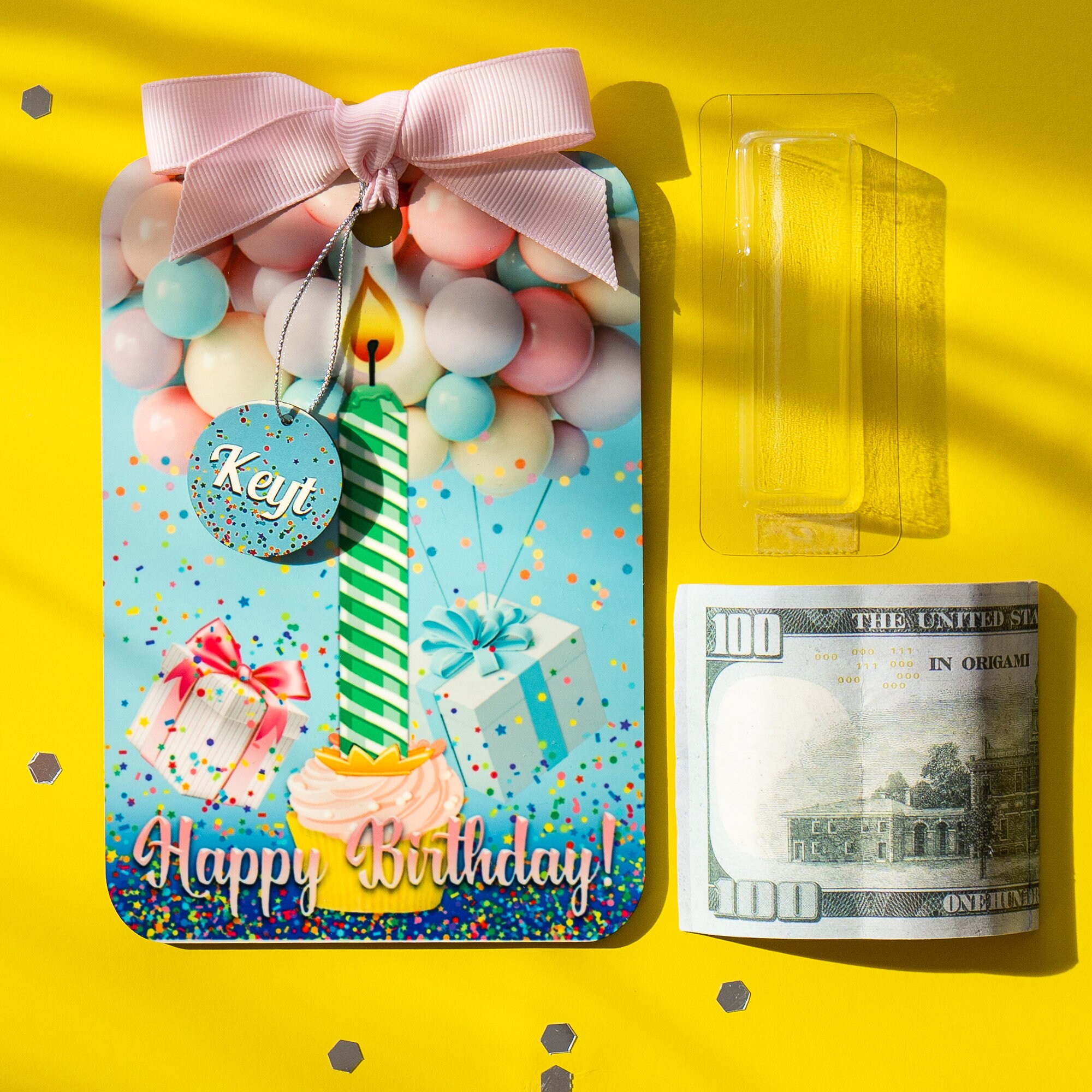 Personalized Birthday Money Card Holder, Money Holder With Name for ...