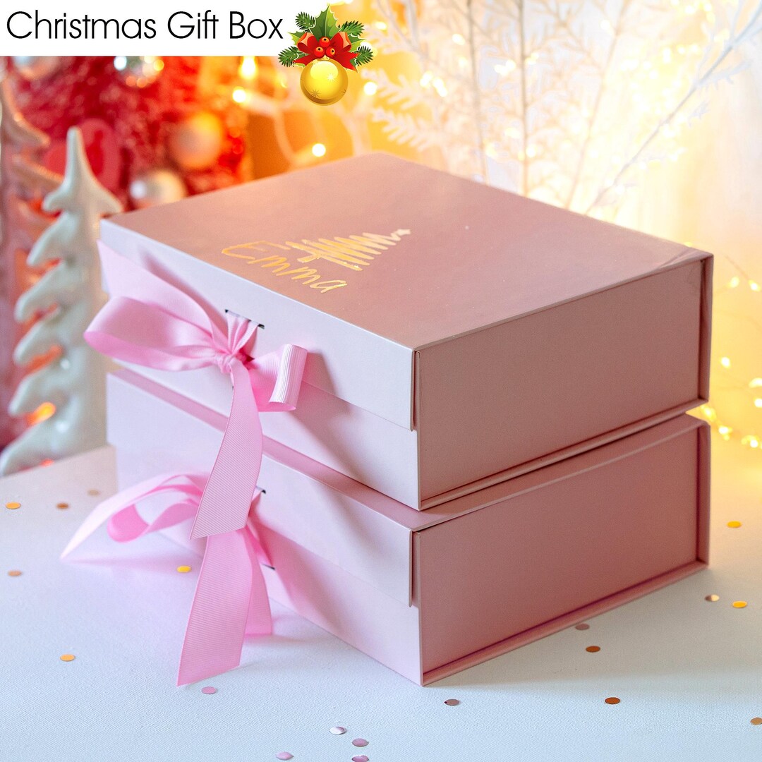 Empty Christmas Boxes for Holiday Eve Gift Box for Her Merry Christmas ...