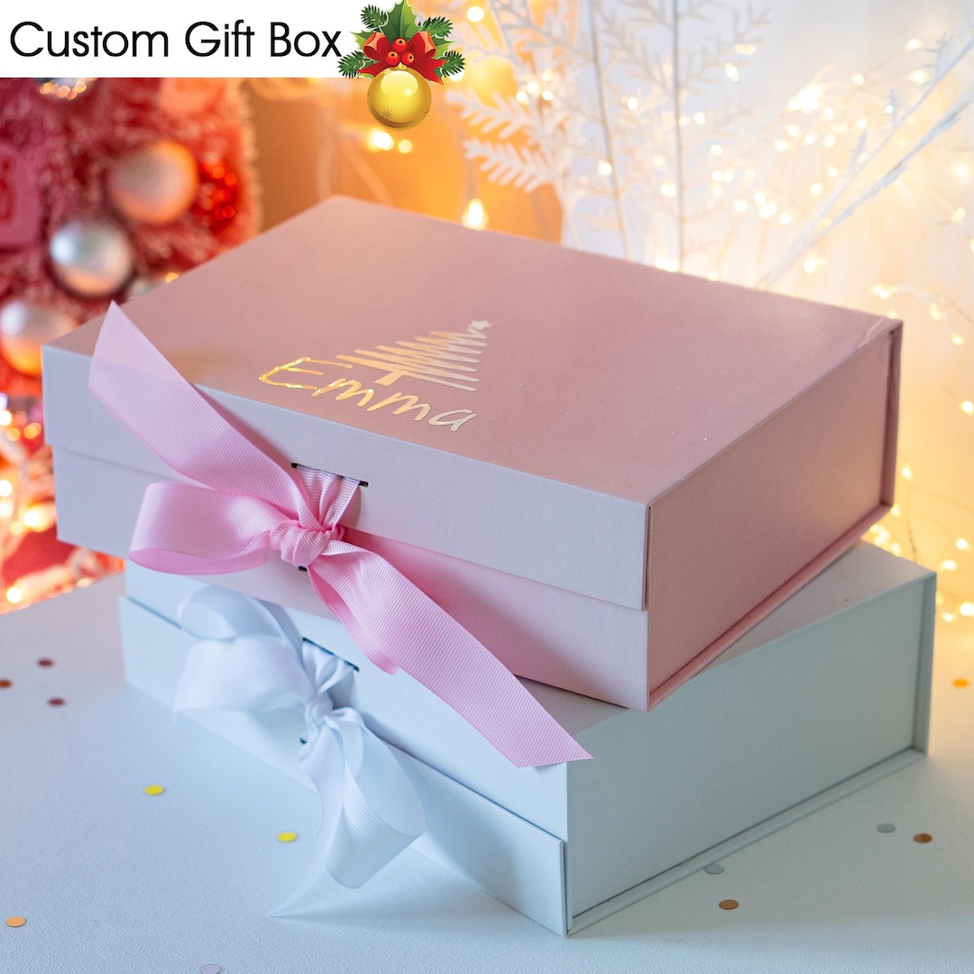 Empty Gift Boxes With Lid for Christmas Custom Empty Box With Name or ...