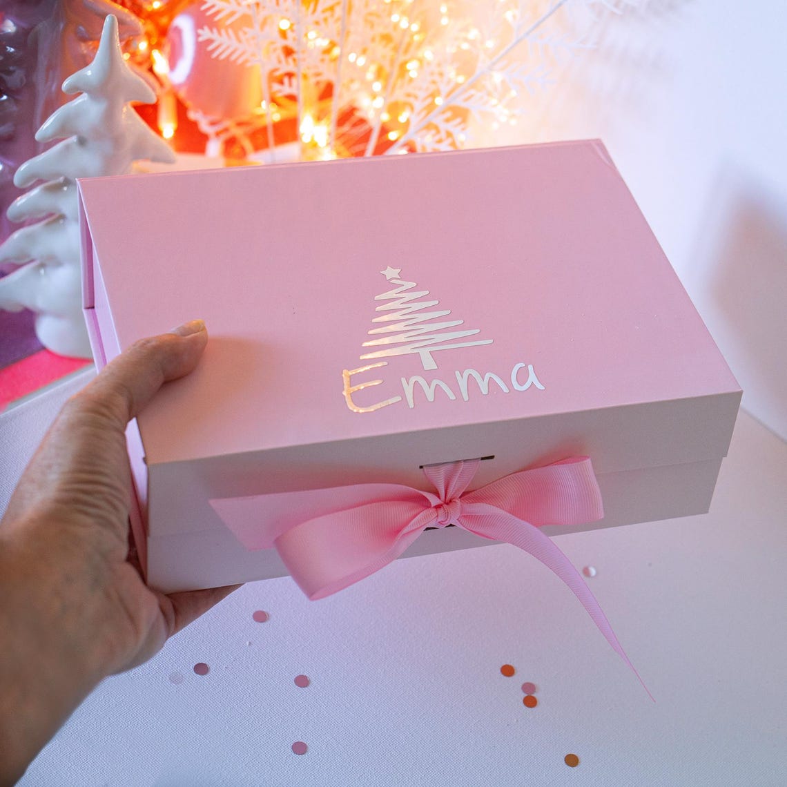 Empty Christmas Boxes for Holiday Eve Gift Box for Her Merry Christmas ...