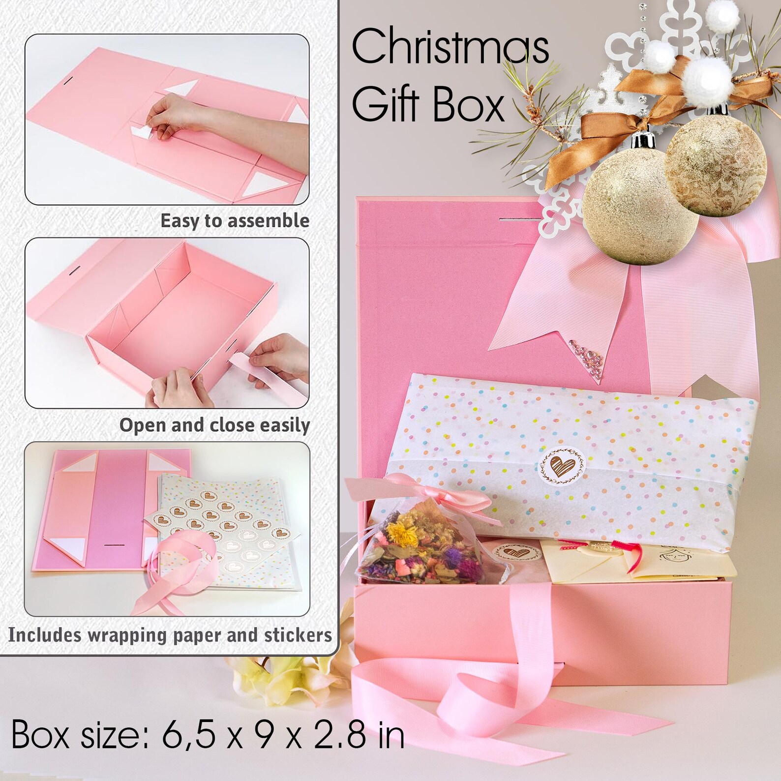 Empty Christmas Boxes for Holiday Eve Gift Box for Her Merry Christmas ...