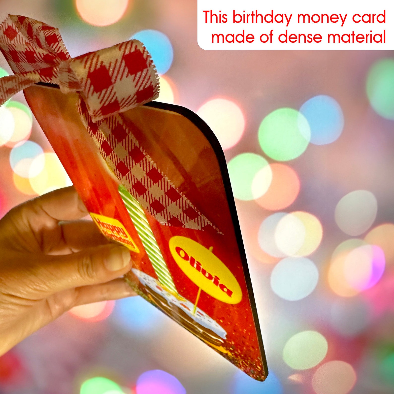 Cash Money Card Holder, Birthday Gift Money Holder, Personalized ...