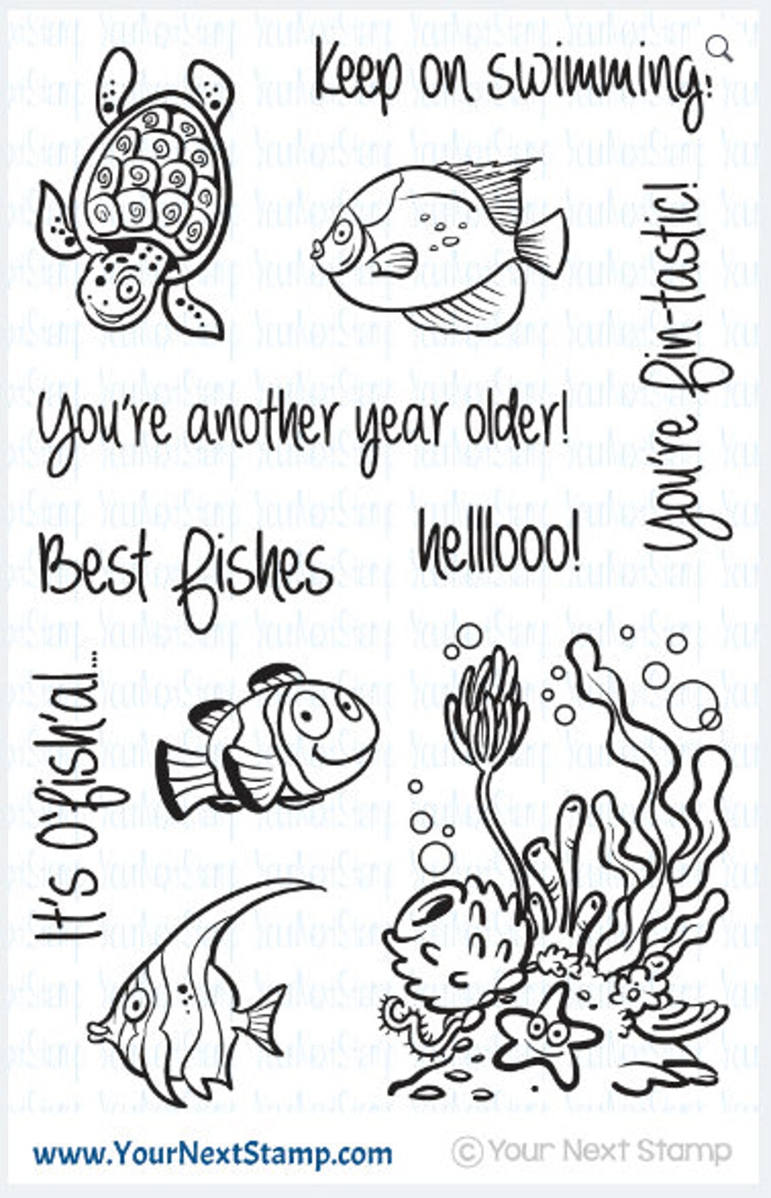 Stamp Set, Your Next Stamp, Fishy Fun Photopolymer Stamp Set & Matching ...