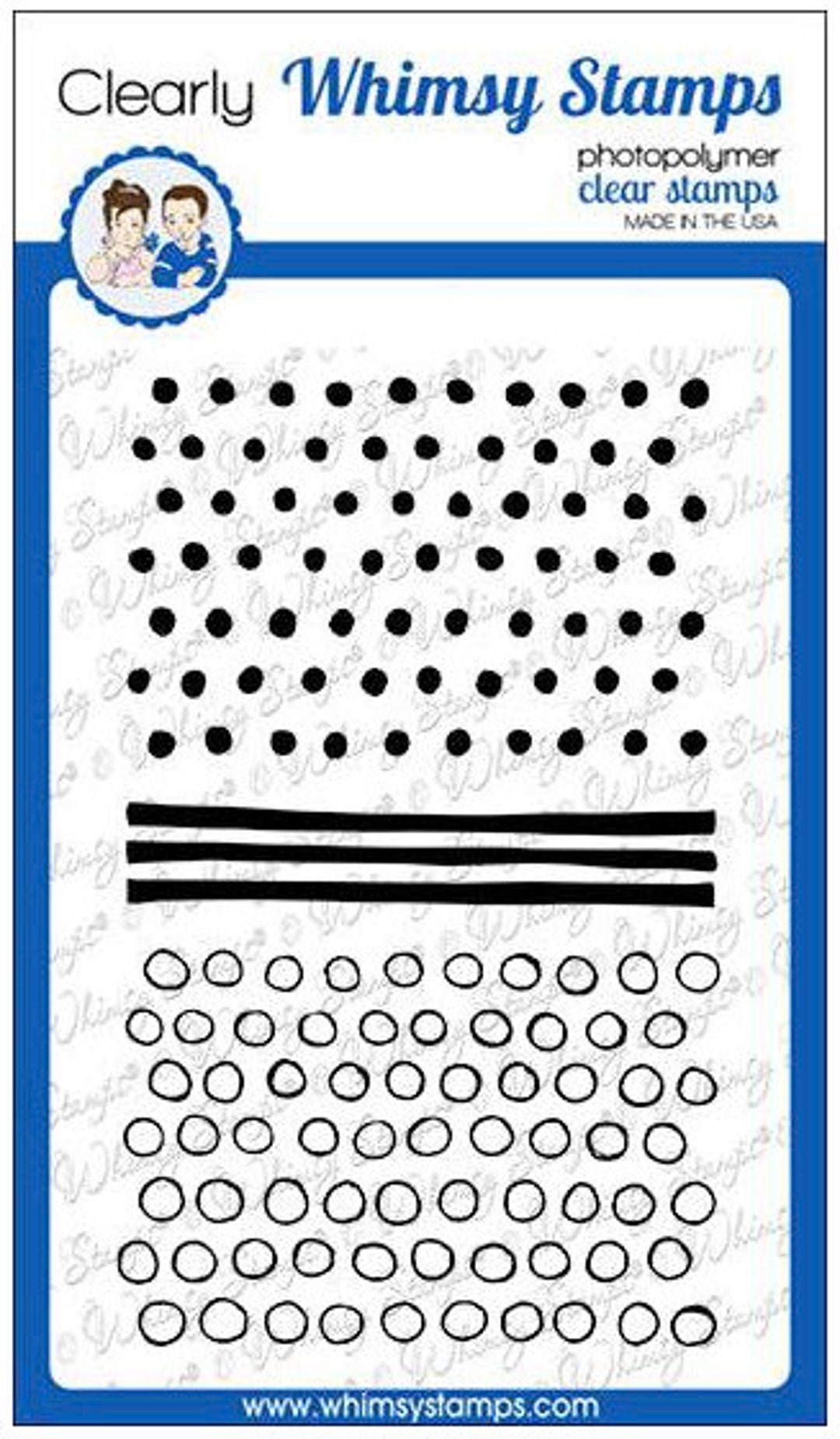 Stamp Set, Whimsy Stamps, Fadoodle Dots Background Photopolymer Clear ...