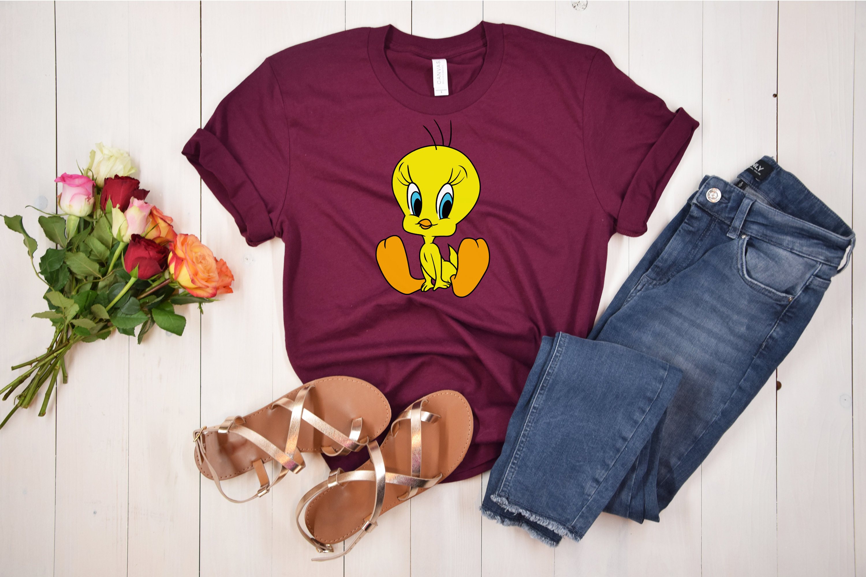 Tweety Bird Cute T-shirt, Looney Tunes Funny Shirt, Warner Bros T-shirt ...
