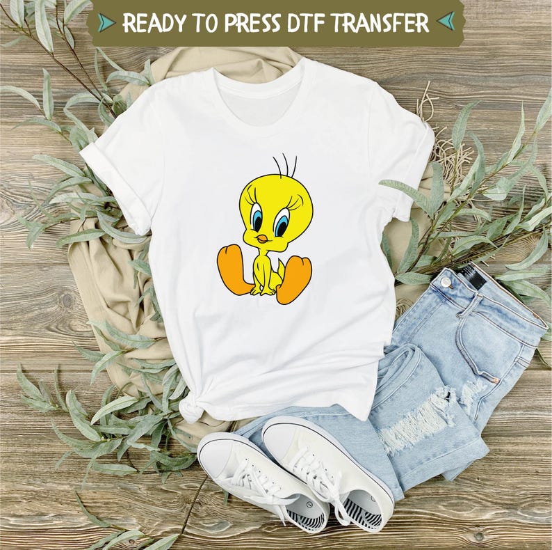 Tweety Bird DTF Transfer, Looney Tunes Cute DTF, Cool Warner Bros Ready ...