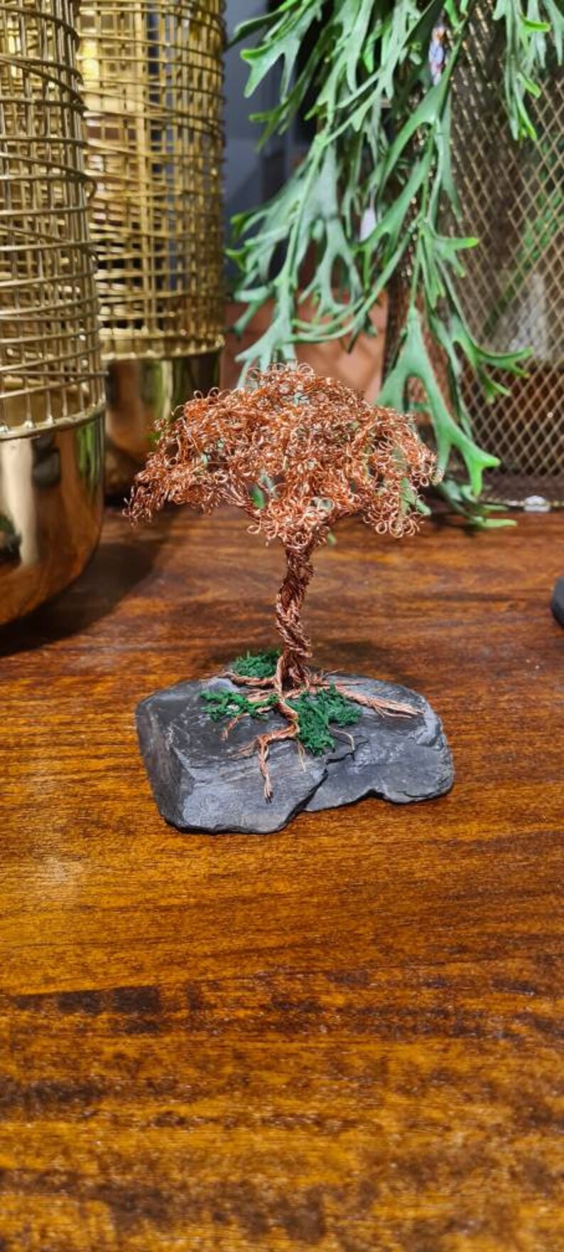Copper Bonsai Tree Bonsai Sculpture Wire Tree Miniature - Etsy