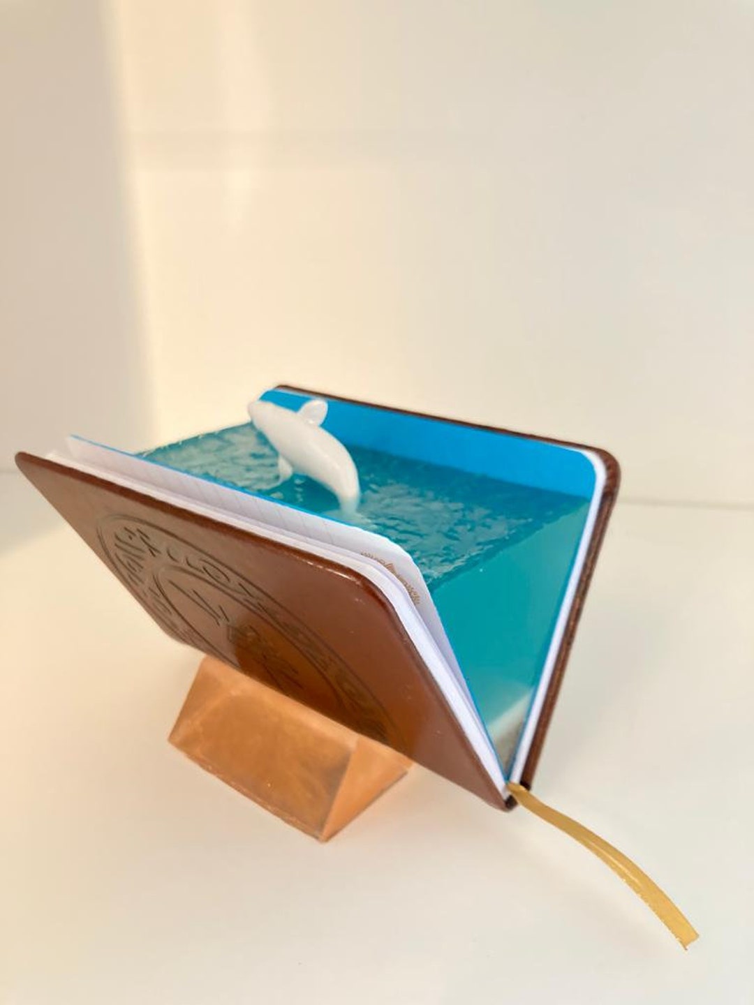 Beluga in the Book, Paperweight, Water Resin Diorama, Ocean Diorama ...