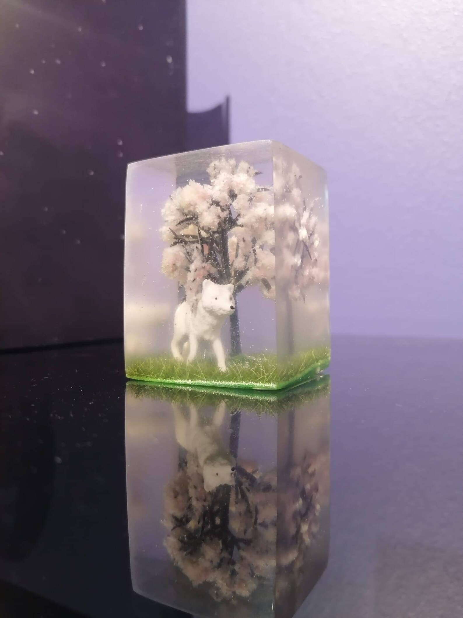 Resin Cube Dog, Epoxy Resin Cube, Micro Landscape, Paperweight, Resin ...
