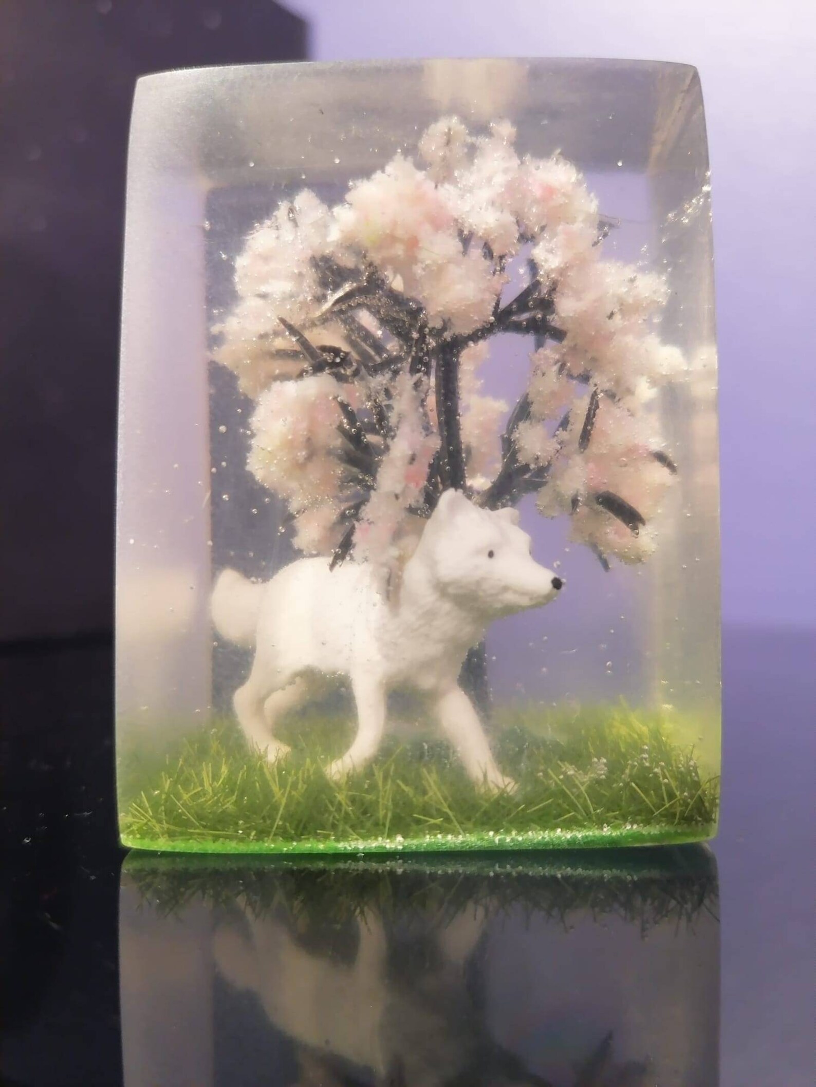 Resin Cube Dog, Epoxy Resin Cube, Micro Landscape, Paperweight, Resin ...