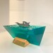 Delphine Resin Cube Paperweight Water Resin Diorama Ocean - Etsy