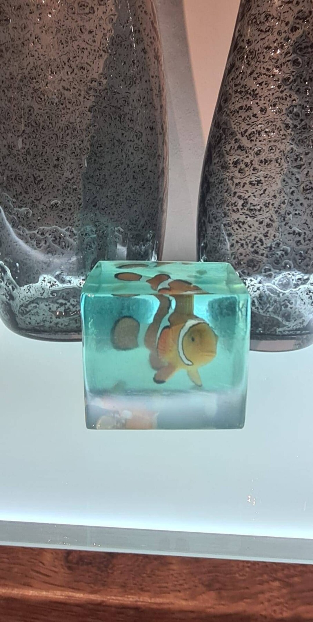 Clownfish in Resin, Resin Decor, Paperweight, Water Resin Diorama ...