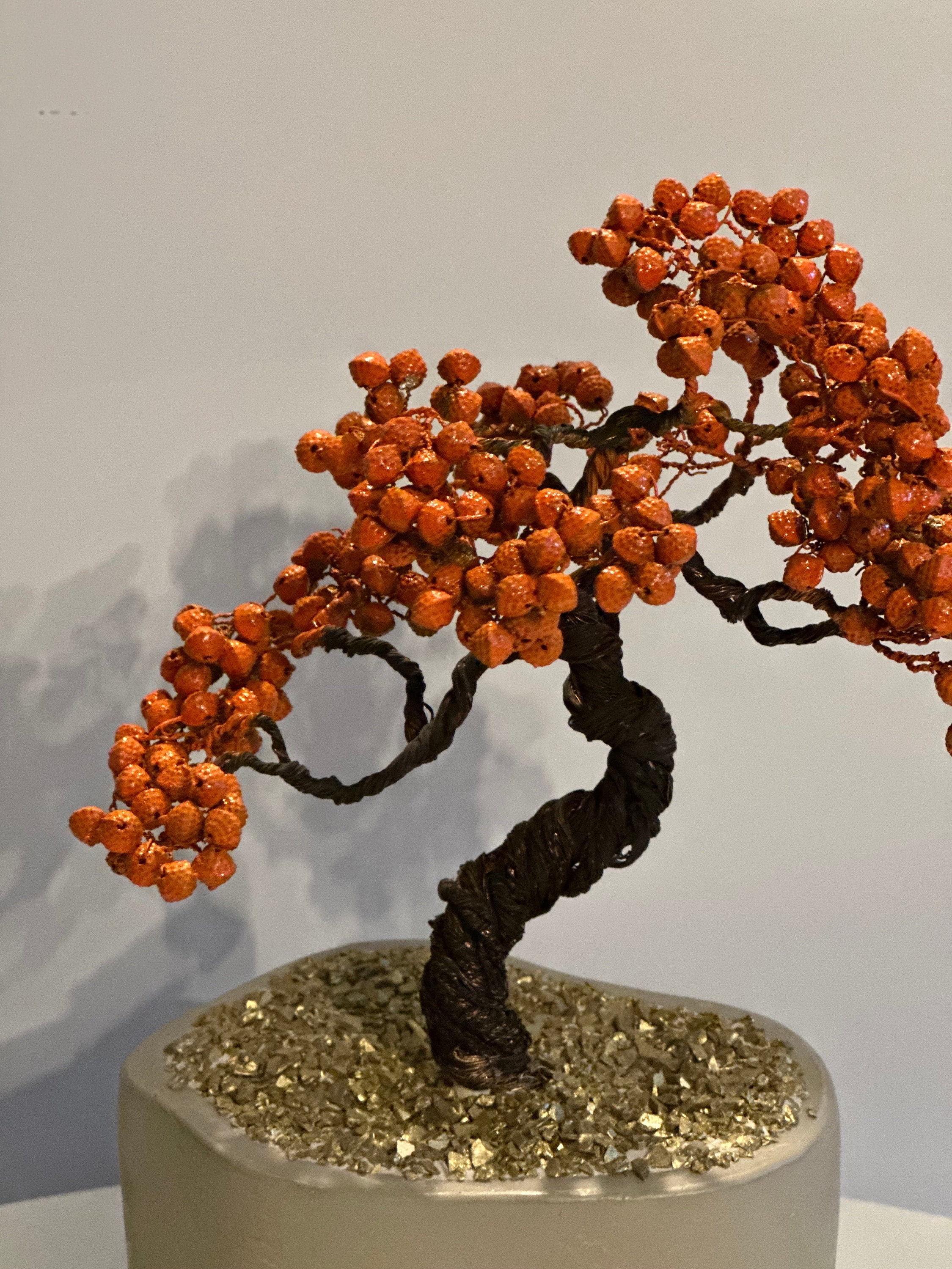 Wire Tree, Bonsai Orange Tree, Bonsai Sculpture, Miniature Art, Tree of ...