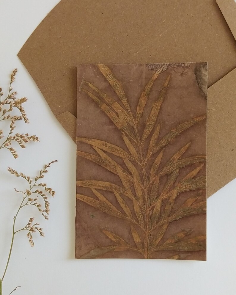 Ecoprinted Paper Botanical Designs Greeting Cards Eco-friendly Gifts ...