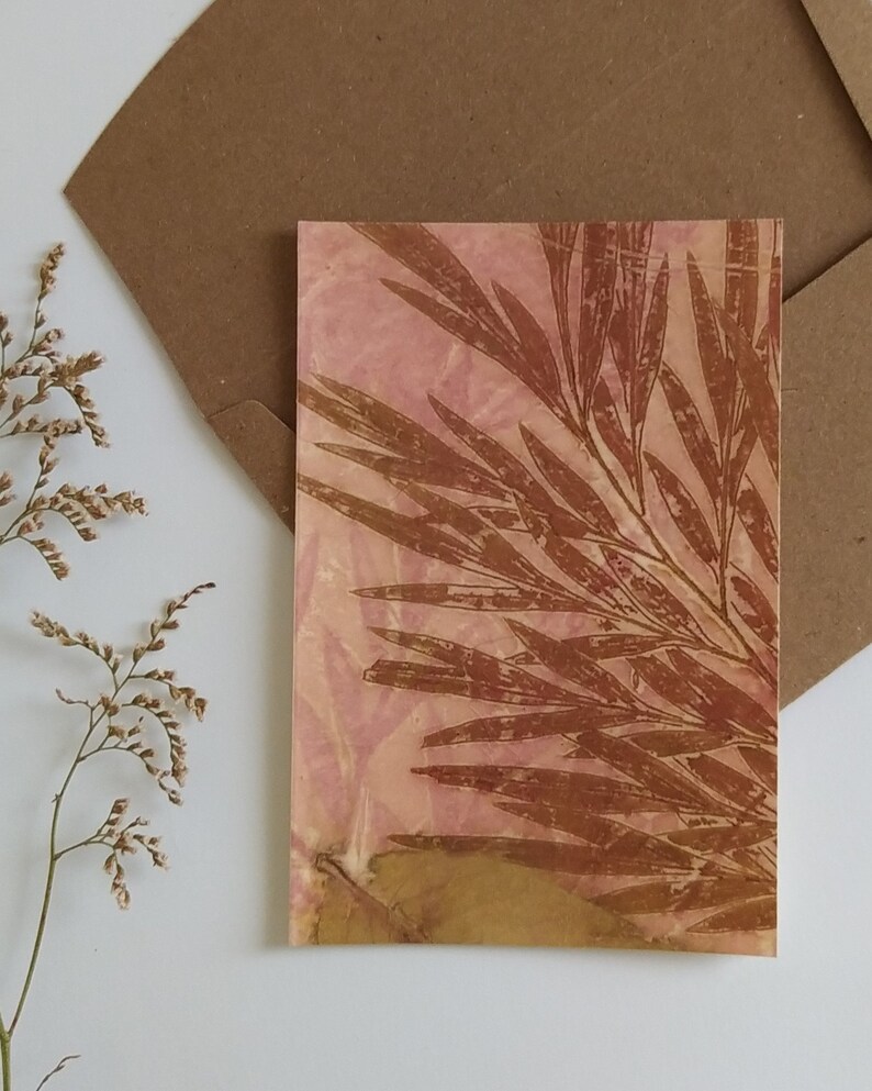 Ecoprinted Paper Botanical Designs Greeting Cards Eco-friendly Gifts ...