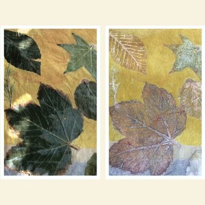 Ecoprinted Paper Botanical Designs Greeting Cards Eco-friendly Gifts ...