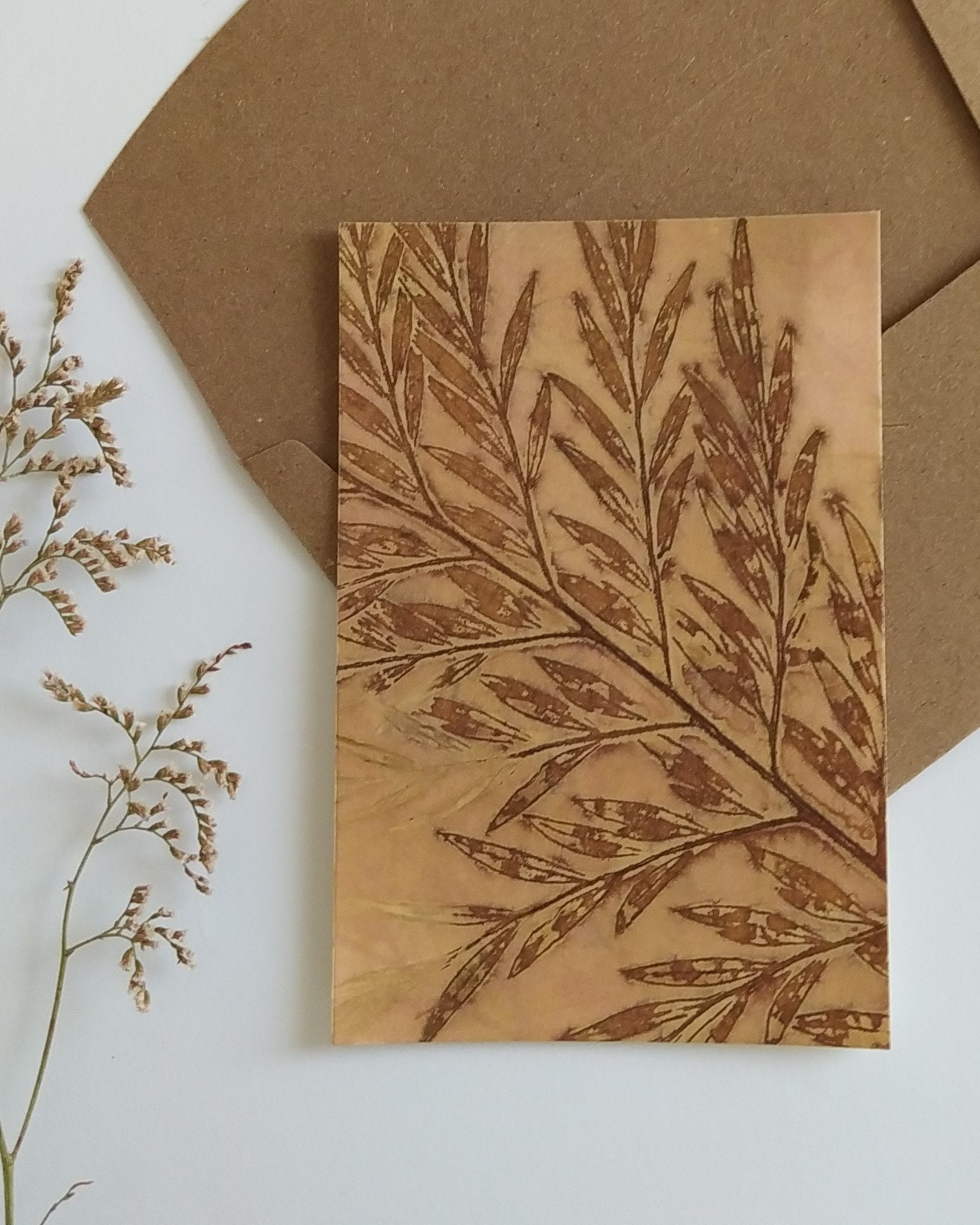 Ecoprinted Paper Botanical Designs Greeting Cards Eco-friendly Gifts ...