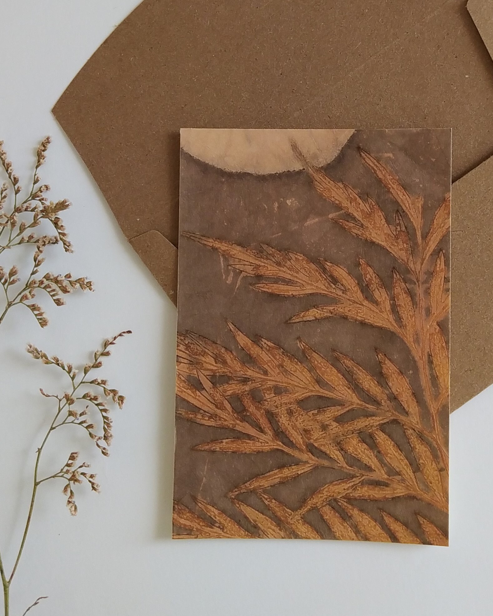 Ecoprinted Paper Botanical Designs Greeting Cards Eco-friendly Gifts ...