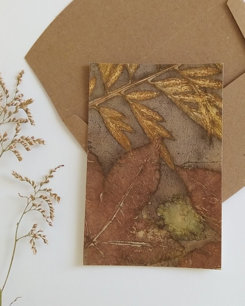 Ecoprinted Paper Botanical Designs Greeting Cards Eco-friendly Gifts ...