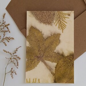 Ecoprinted Paper Botanical Designs Greeting Cards Eco-friendly Gifts ...