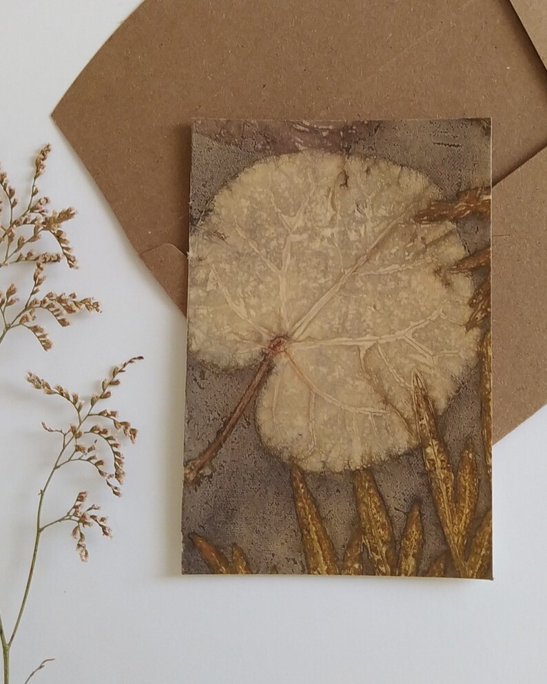 Ecoprinted Paper Botanical Designs Greeting Cards Eco-friendly Gifts ...