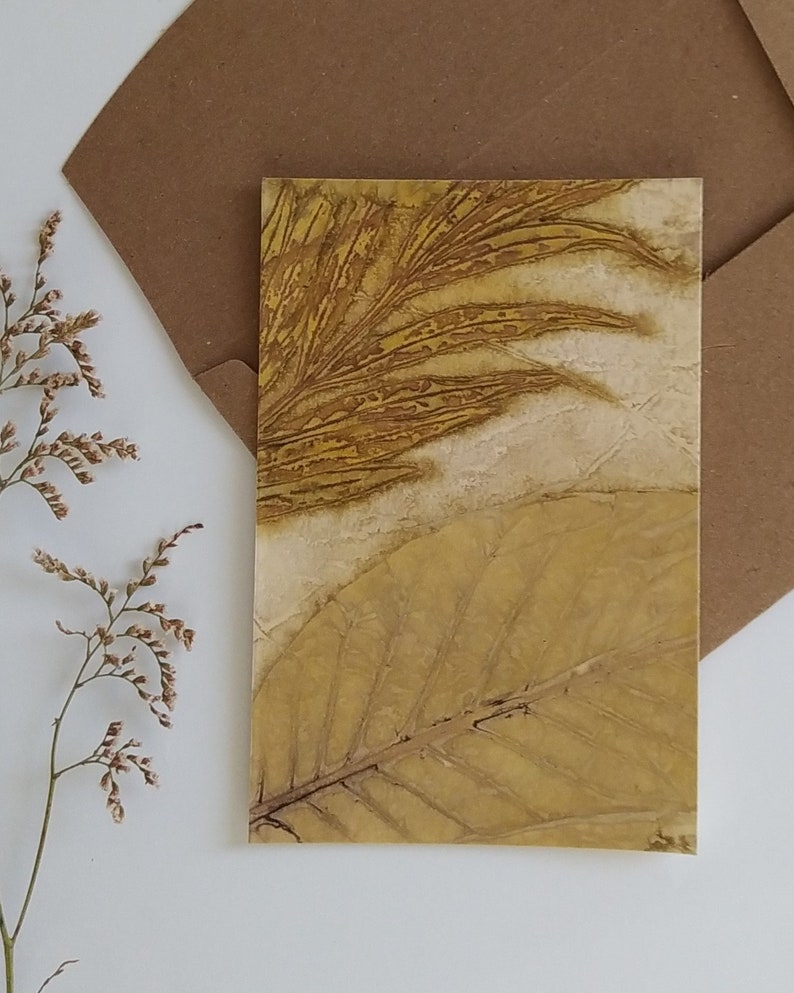 Ecoprinted Paper Botanical Designs Greeting Cards Eco-friendly Gifts ...