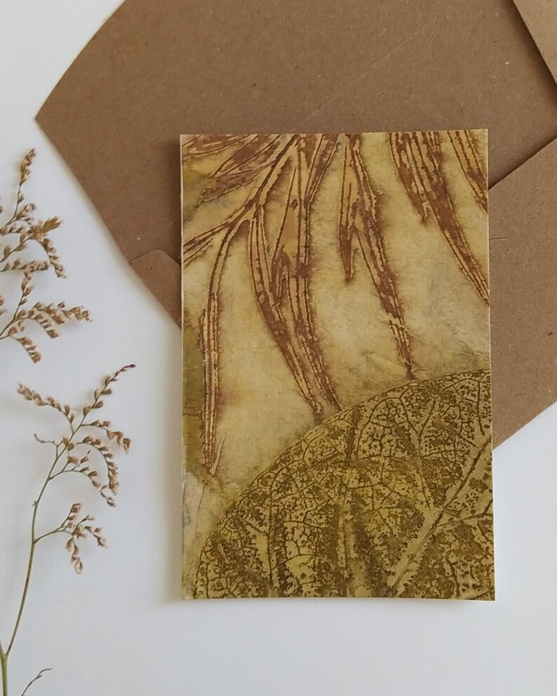 Ecoprinted Paper Botanical Designs Greeting Cards Eco-friendly Gifts ...
