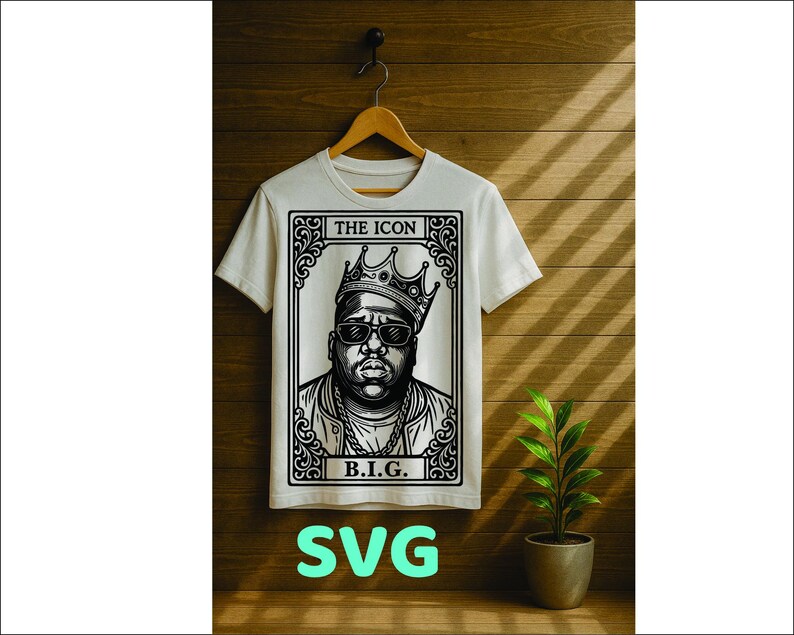 Biggie Smalls SVG | Rap Legend Cut File | Hip Hop Crown Art | Notorious ...