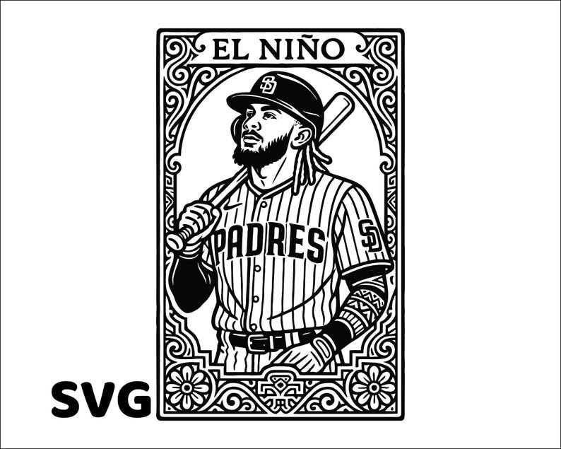Fernando Tatis Jr SVG | Padres El Niño Tarot Card | Baseball Player ...