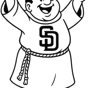 SD Padres Friar SVG File - Etsy