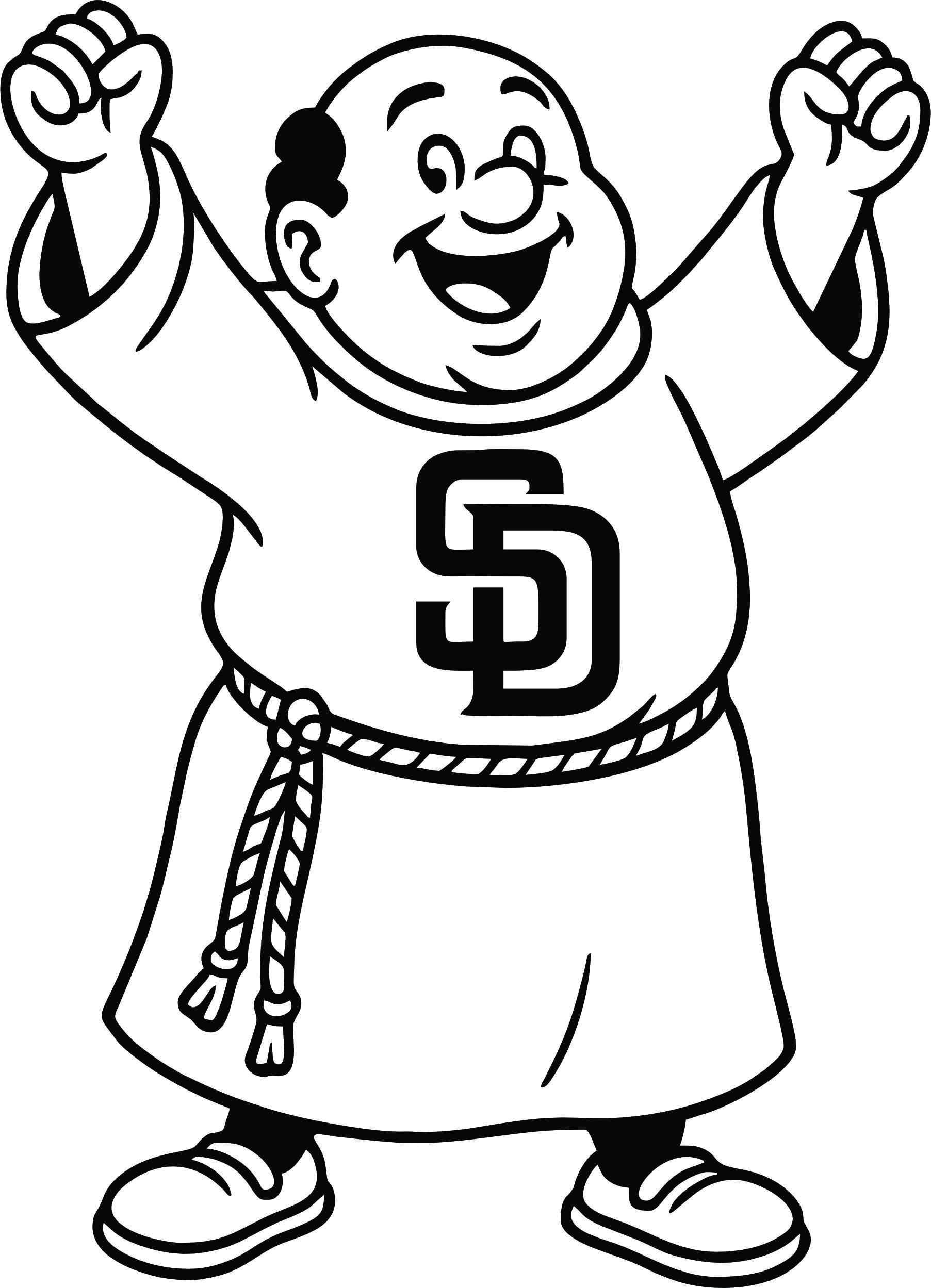 SD Padres Friar SVG File - Etsy