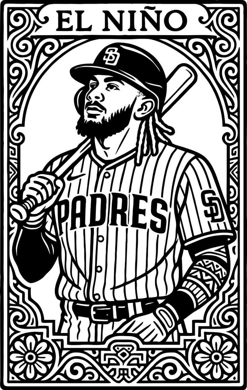 Fernando Tatis Jr SVG | Padres El Niño Tarot Card | Baseball Player ...