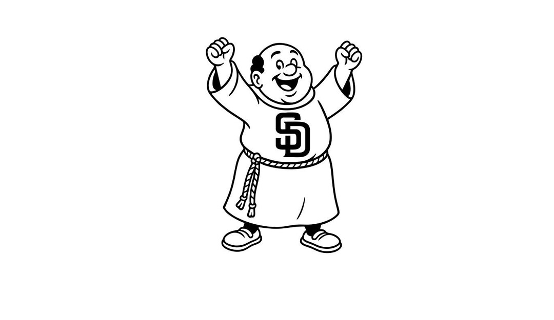 SD Padres Friar SVG File - Etsy