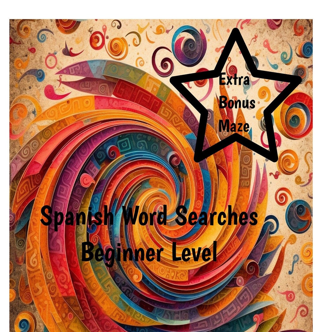 Spanish Word Searches-beginner, Activity Book, Spanish Words, Search - Etsy