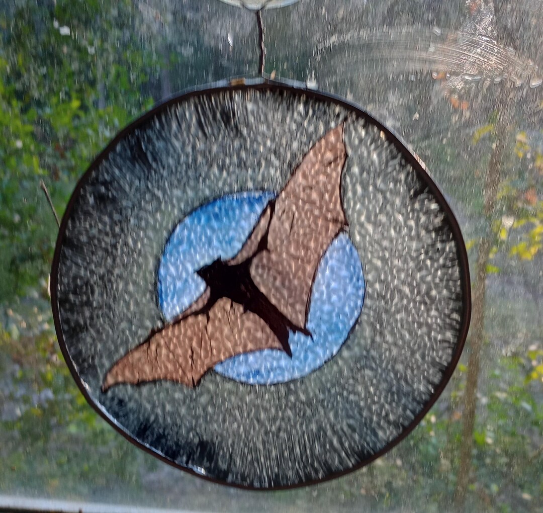 Stained Glass Bat Handmade Hand Painted - Etsy