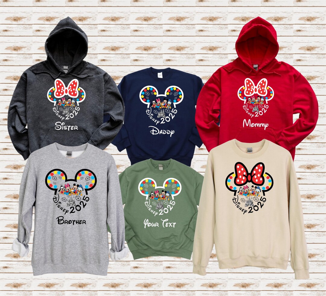 Custom Disney 2025 Sweatshirts, Disney Family Hoodies,family Trip ...